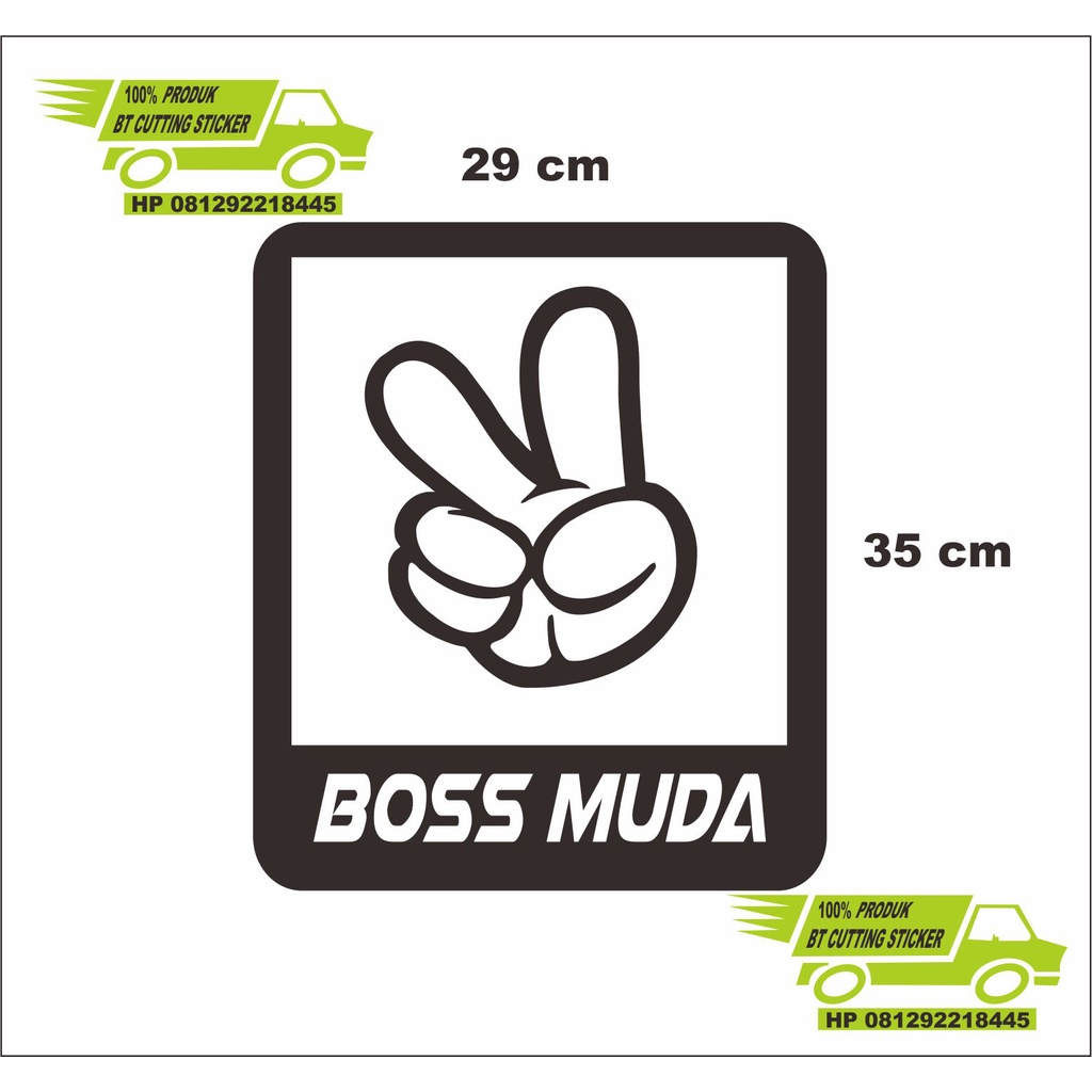 Jual sticker mobil stiker mobil stiker racing sticker boss muda sticker ...
