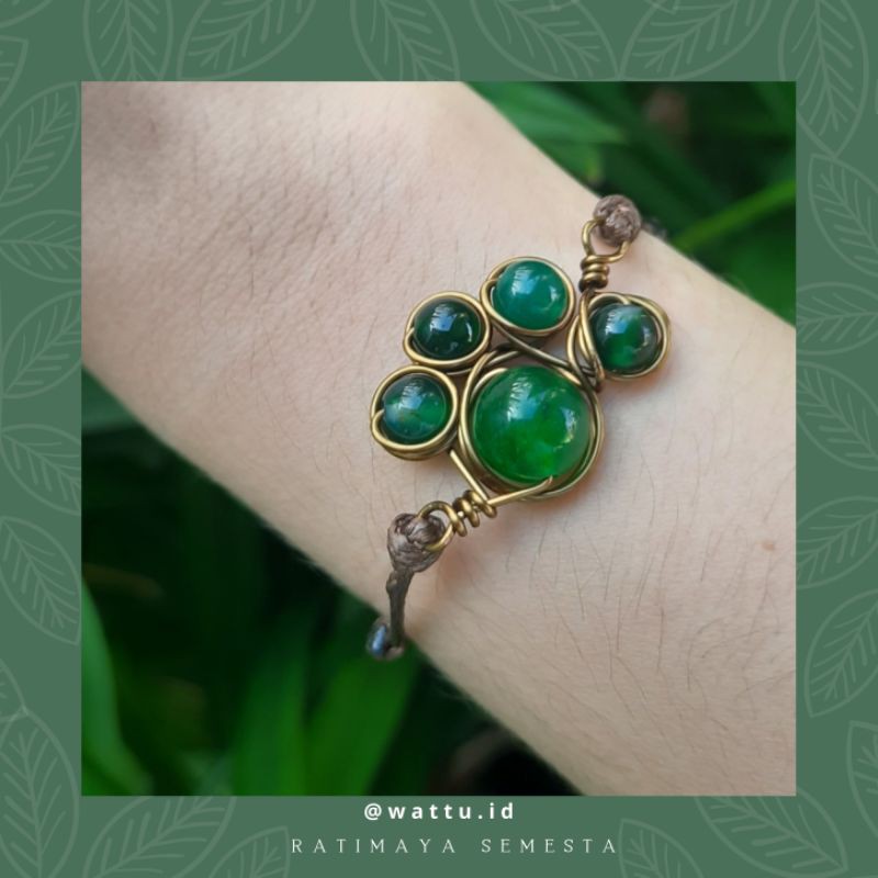 Jual Wattu Gelang Green Paws Green Jade/Pink Jade/Custom Stone | Shopee ...
