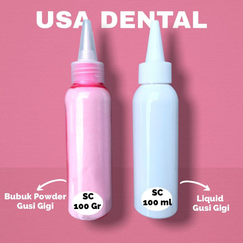 Jual DENTAL BAHAN GUSI GIGI PALSU / BAHAN SAMBUNG GUSI PALSU POWDER DAN ...