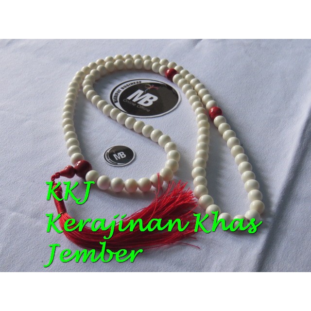 Jual Tasbih TULANG SAPI Kuncir Merah 99 Biji 10 mm | Shopee Indonesia