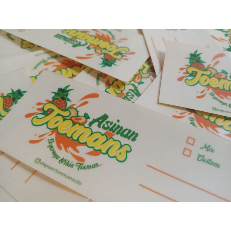 Jual STIKER PRODUK BAHAN TRANSPARAN STIKER TRANSPARAN A3 | Shopee Indonesia