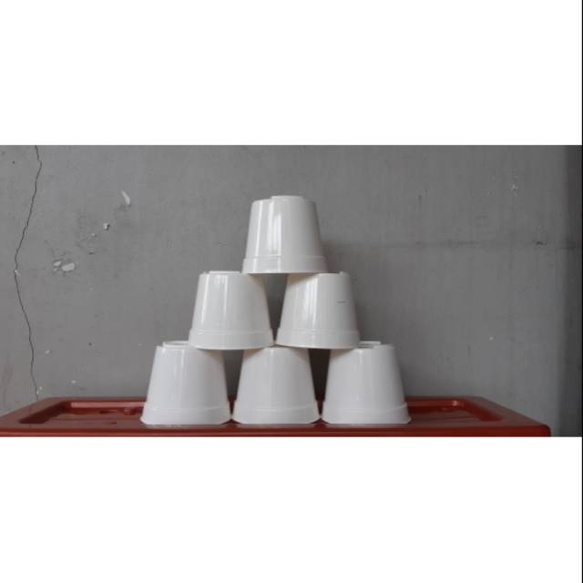 Jual Pot bunga plastik mini putih 10cm | Shopee Indonesia