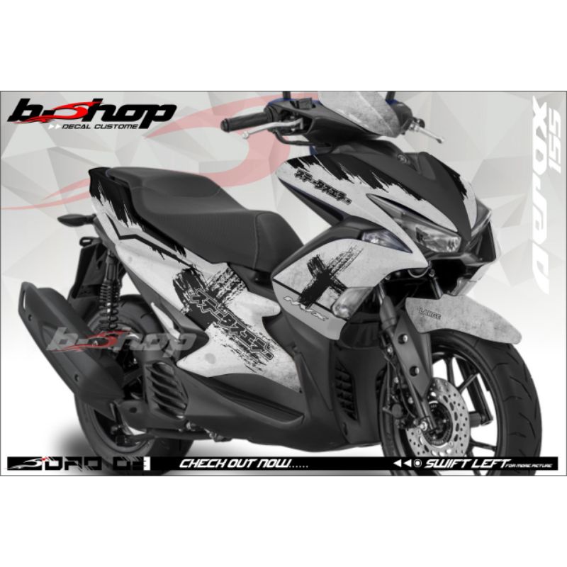 Jual Decal Aerox Lama Full Body Motif Simple Kren Warna Putih | Shopee ...