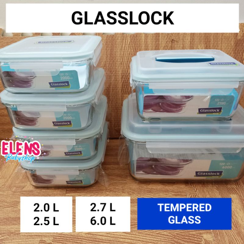 Jual Glasslock container kulkas kotak makan kaca wadah sayur | Shopee Indonesia