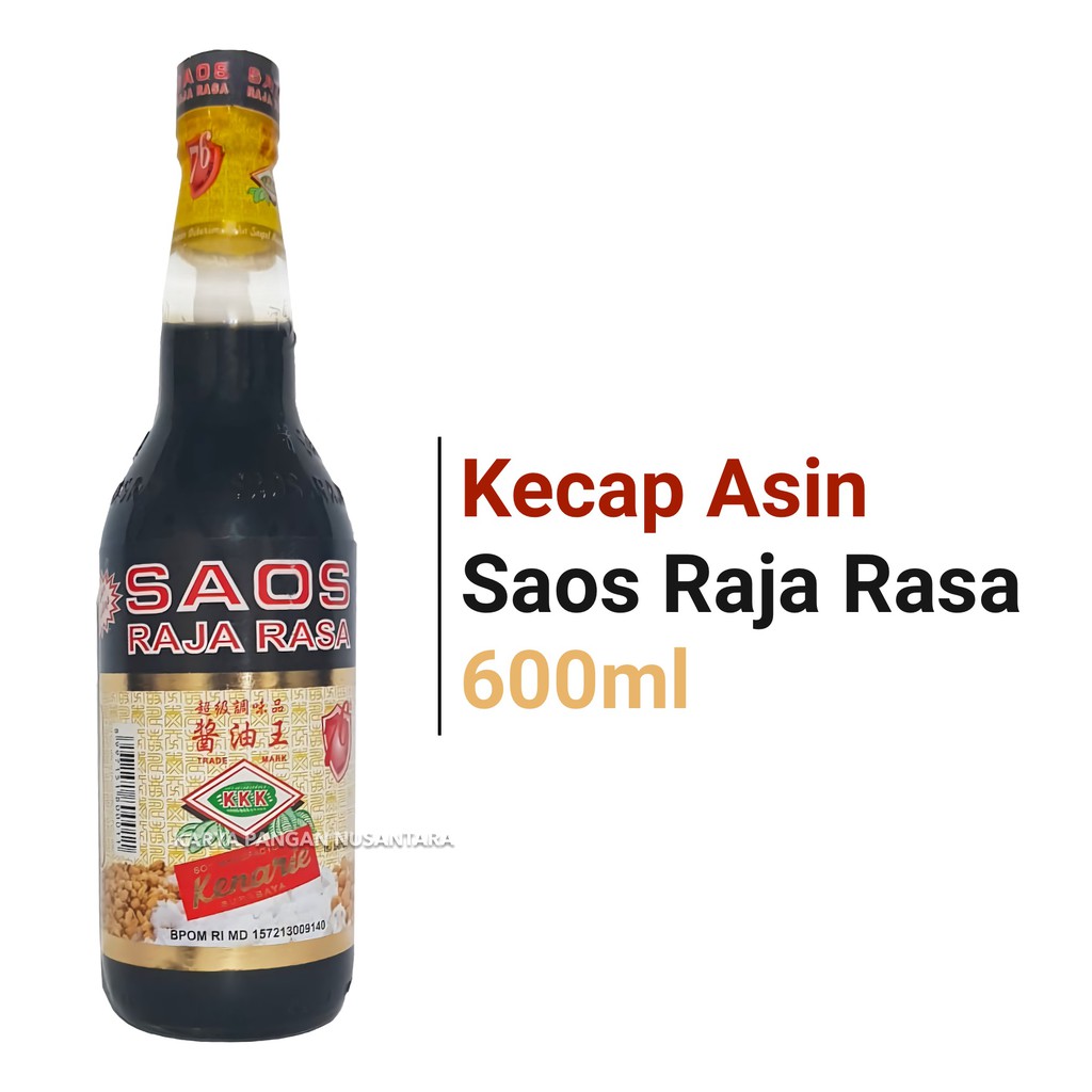 Jual KECAP ASIN SAOS RAJA RASA 600 ML / KECAP ASIN KKK KENARIE 600 ML ...