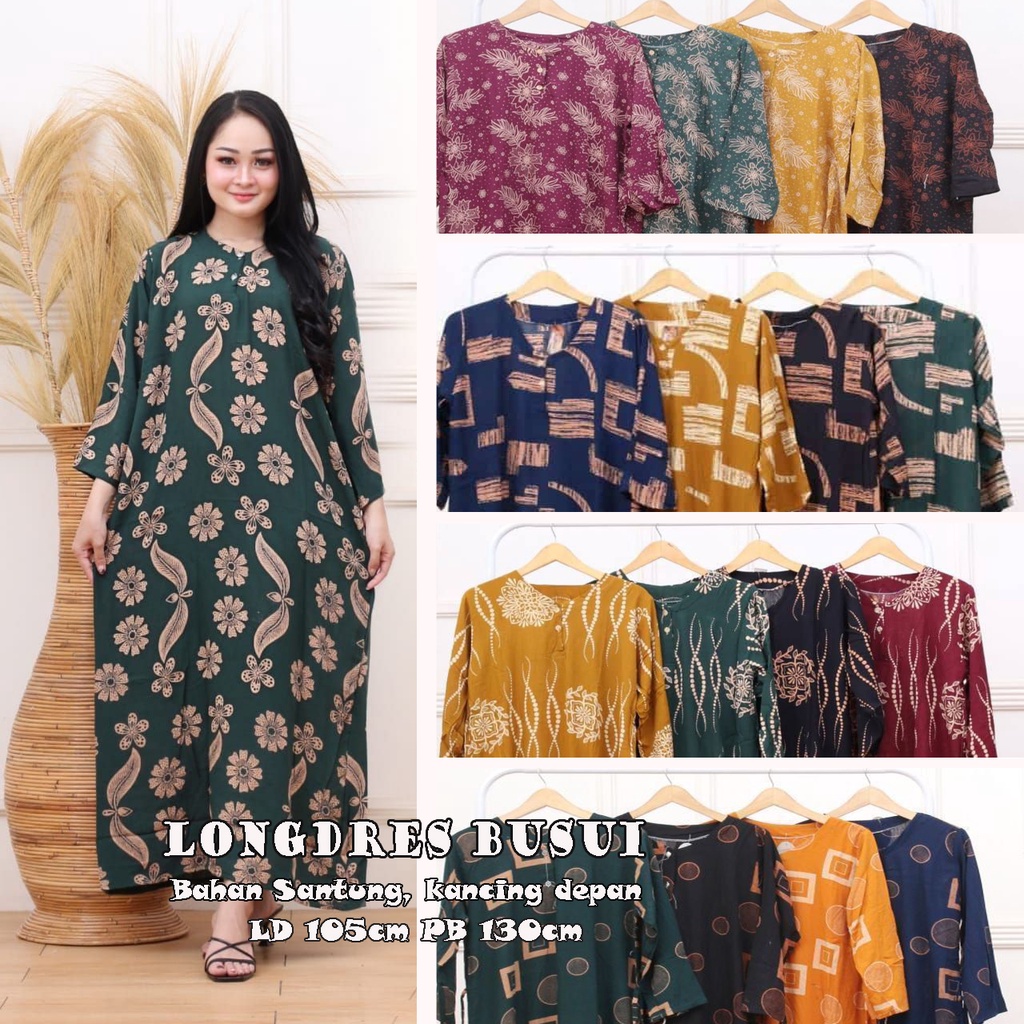 Jual DASTER Lengan Panjang JUMBO ADEM LONGDRESS BATIK DASTER MURAH | Shopee Indonesia