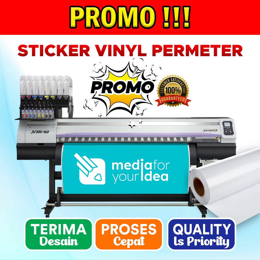 Jual PROMO Sticker / Stiker Vinyl Permeter + Cetak | Shopee Indonesia