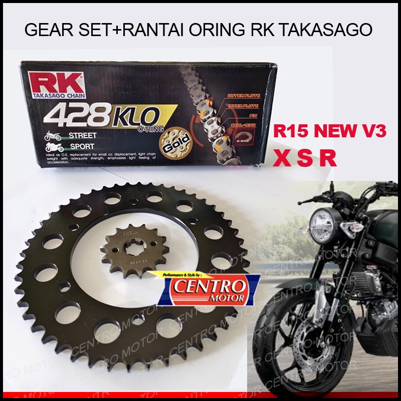 Jual GEAR SET YAMAHA XSR/R15 NEW/MT15 V3 RK TAKASAGO BLACK EDITION ...