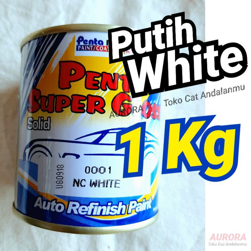 Jual Cat Putih White 1Kg Penta Super Gloss 0001 Solid Standart ...