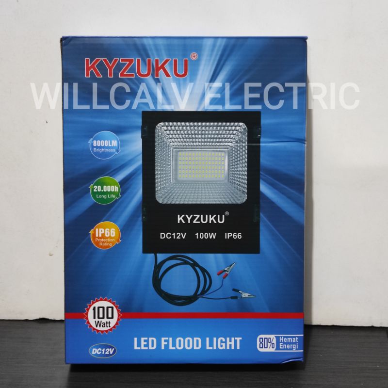 Jual LAMPU SOROT DC 12V LED 100W 100 WATT CAHAYA PUTIH / LAMPU SOROT DC 12V AKI 100W 100W CAHAYA ...