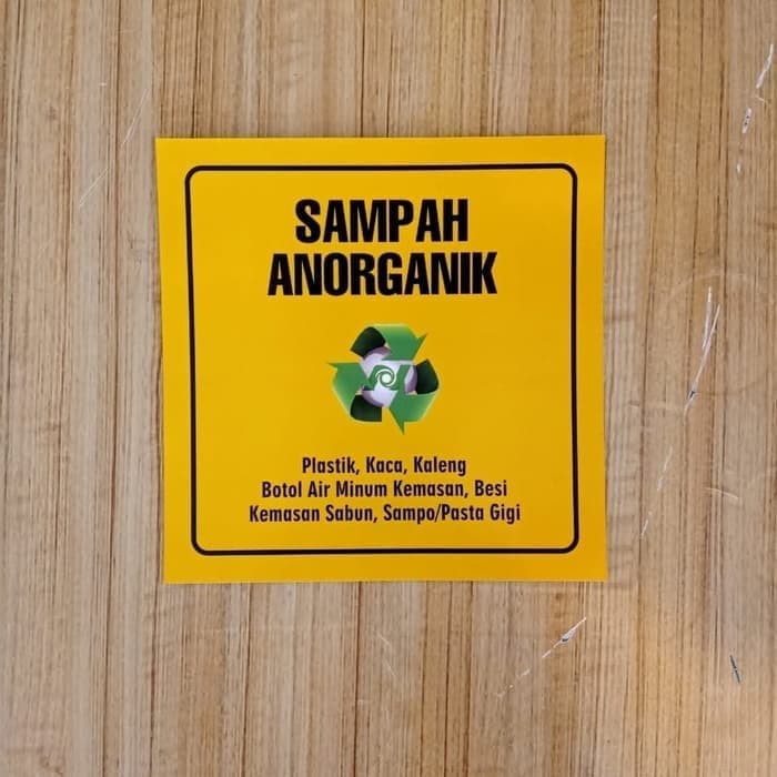 Jual SIGN STIKER SAMPAH ANORGANIC UK 15X15CM STICKER K3 RAMBU SAFETY ...