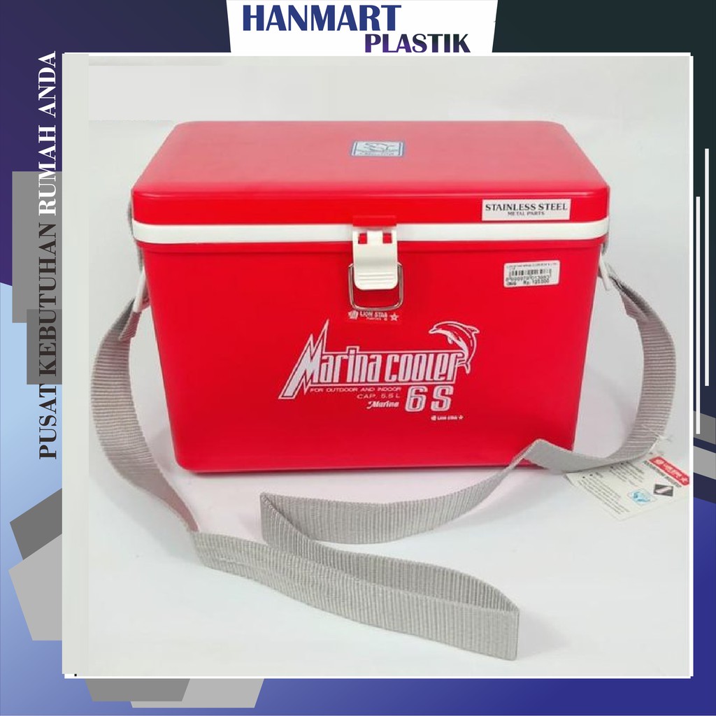 Jual Termos Es ikan daging kotak Marina cooler box 5.5 liter Lion Star ...