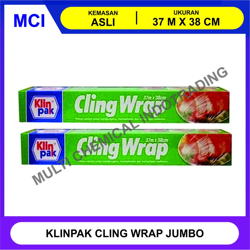 Jual KLIN PAK CLING WRAP JUMBO 37 M X 38 CM | Shopee Indonesia