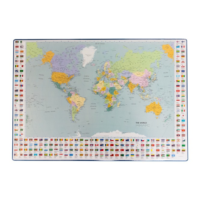 Jual Bantex Desk Pad With World Maps 44x63cm Blue 4150 01 | Shopee ...