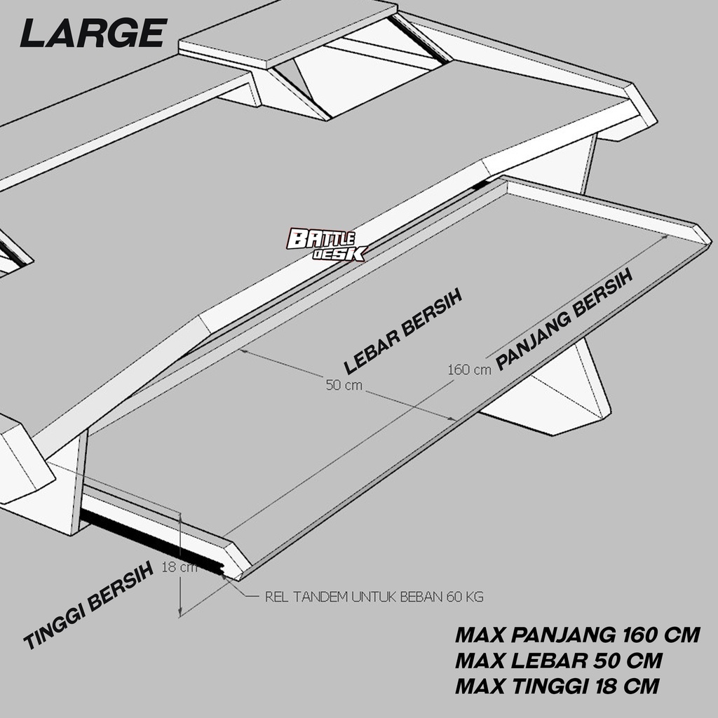 Jual ADD-ON / CUSTOM LACI KEYBOARD BATTLEDESK | Shopee Indonesia