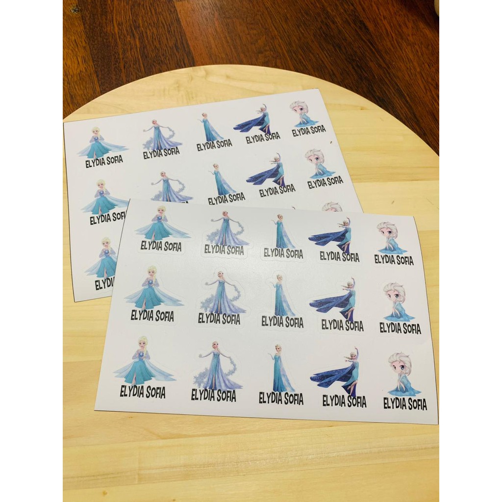Jual Sticker Nama Custom Lucu - Frozen | Shopee Indonesia