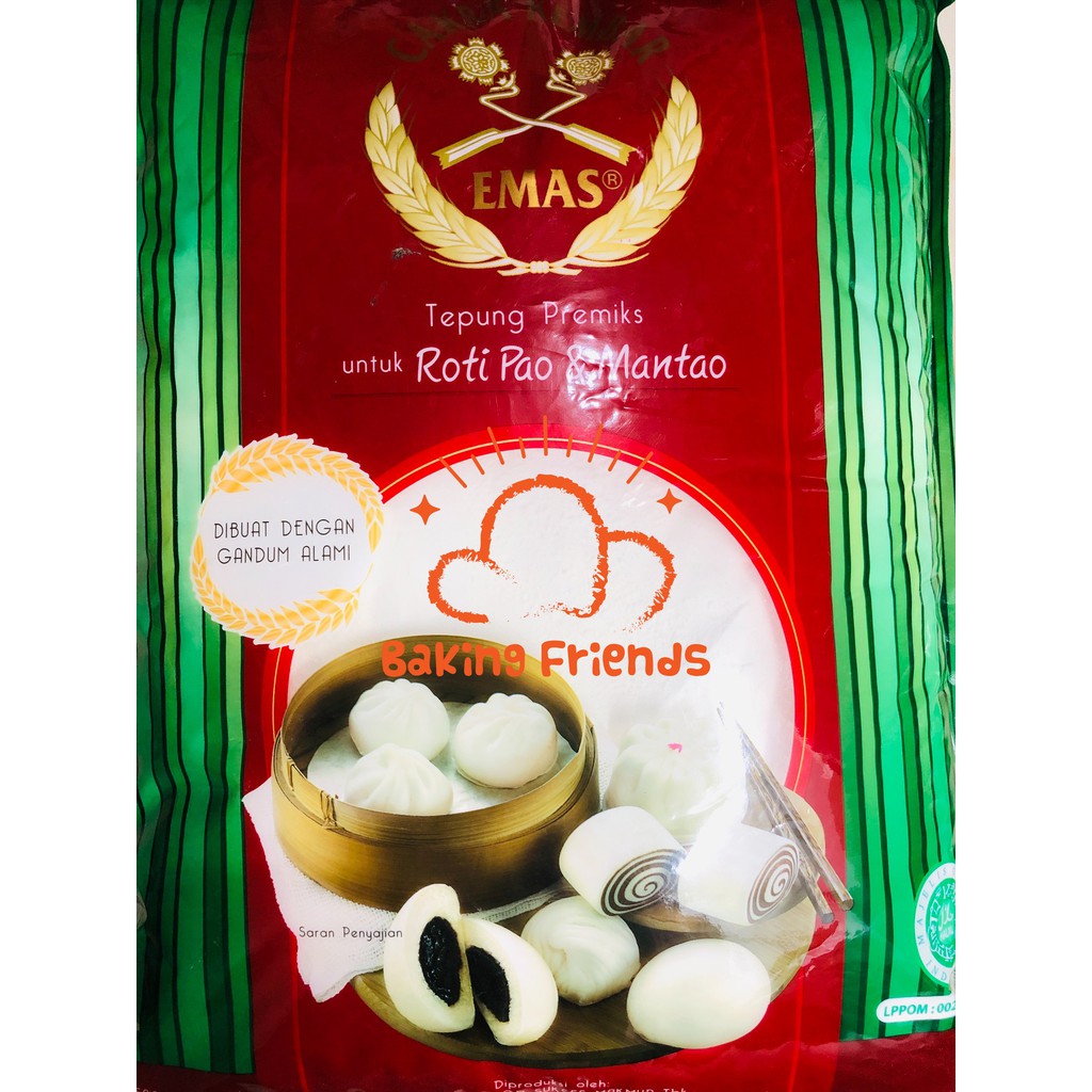 Jual TEPUNG CAKRA KEMBAR EMAS ROTI PAO MANTAO 5KG/TEPUNG PAU MANTAU BAG ...