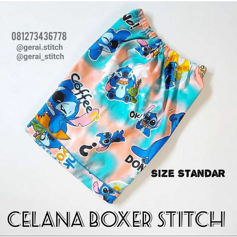 Jual Boxer Stitch, celana pendek stitch, lilo stitch | Shopee Indonesia