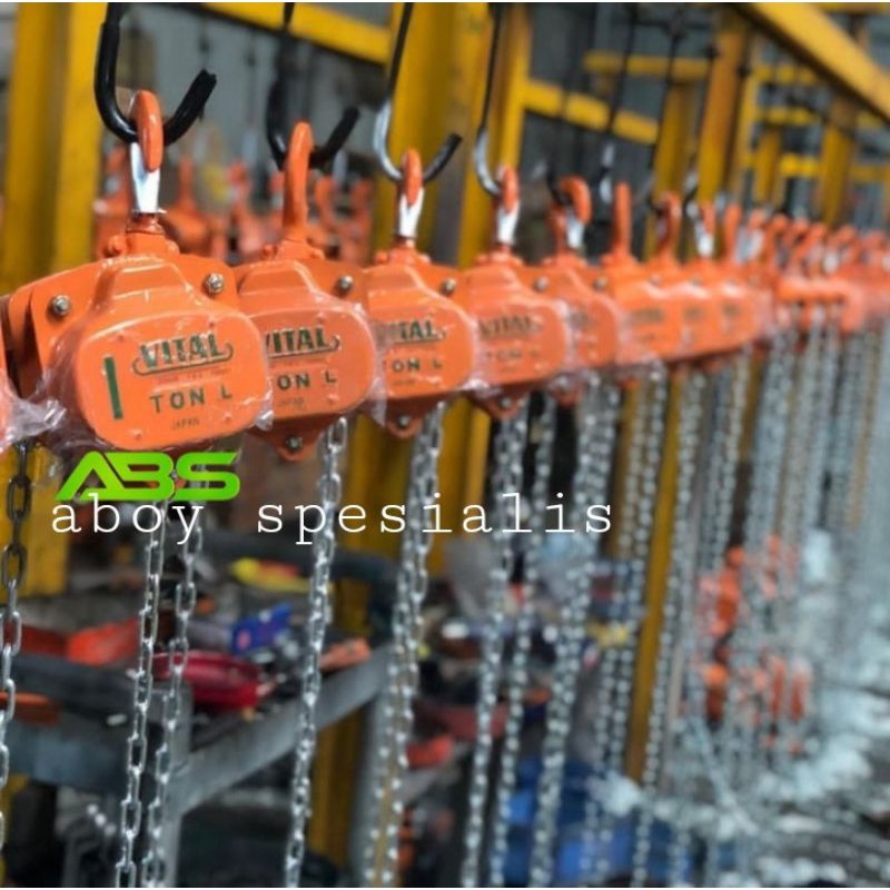 Jual chain block vital 1 ton x12 meter-takel manual vital 1 ton x12 ...