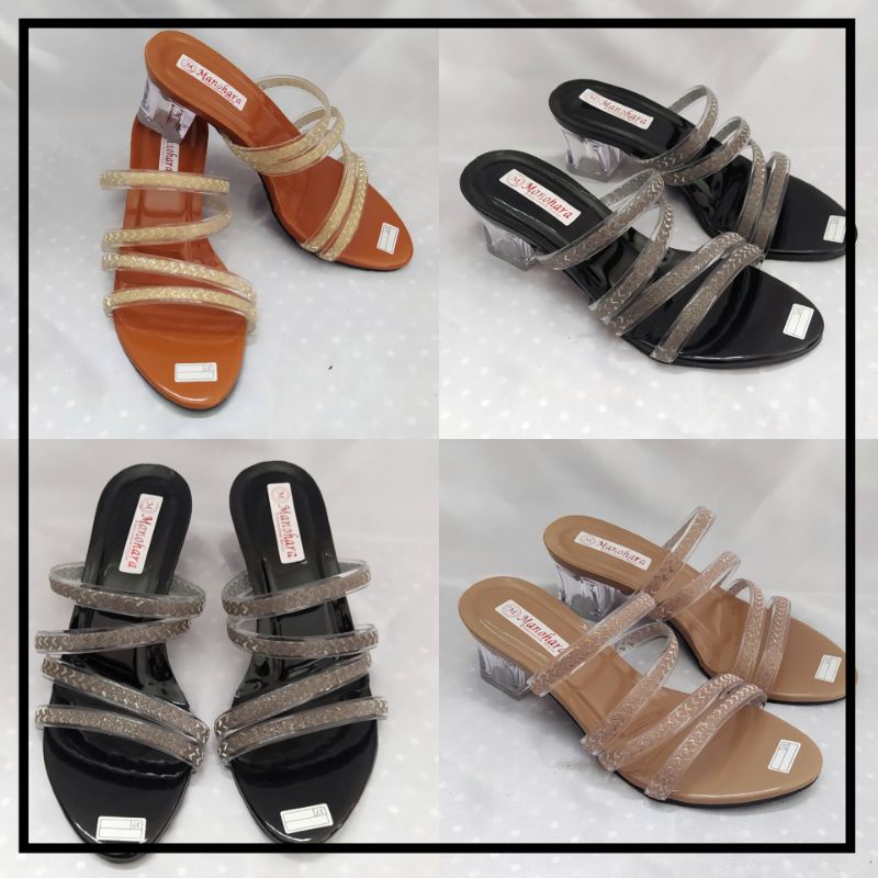 Jual HEELS WANITA/ SADAL HAK KACA/ MOTIF KEKINIAN MODELNTERBARU DAN ...