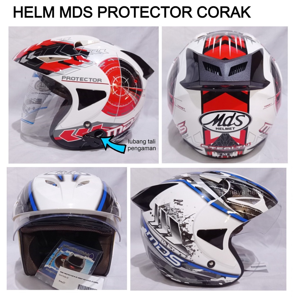 Jual Helm MDS Protector Corak Half Face | Shopee Indonesia