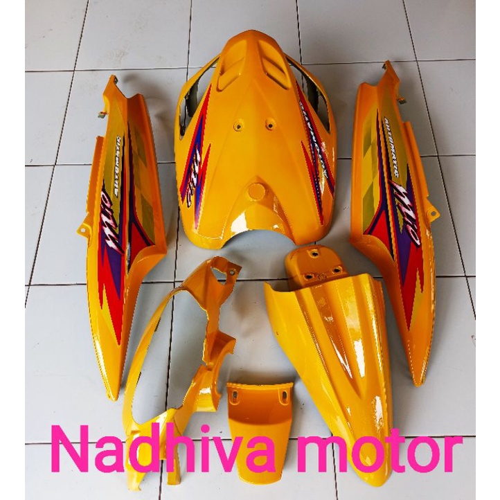 Jual cover body depan belakang full halus mio sporty kuning | Shopee ...