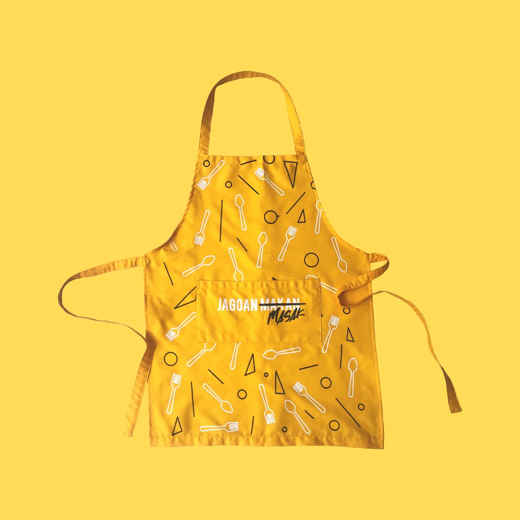 Jual Celemek / Apron masak, kain drill premium + Sablon - Jagoan Masak ...