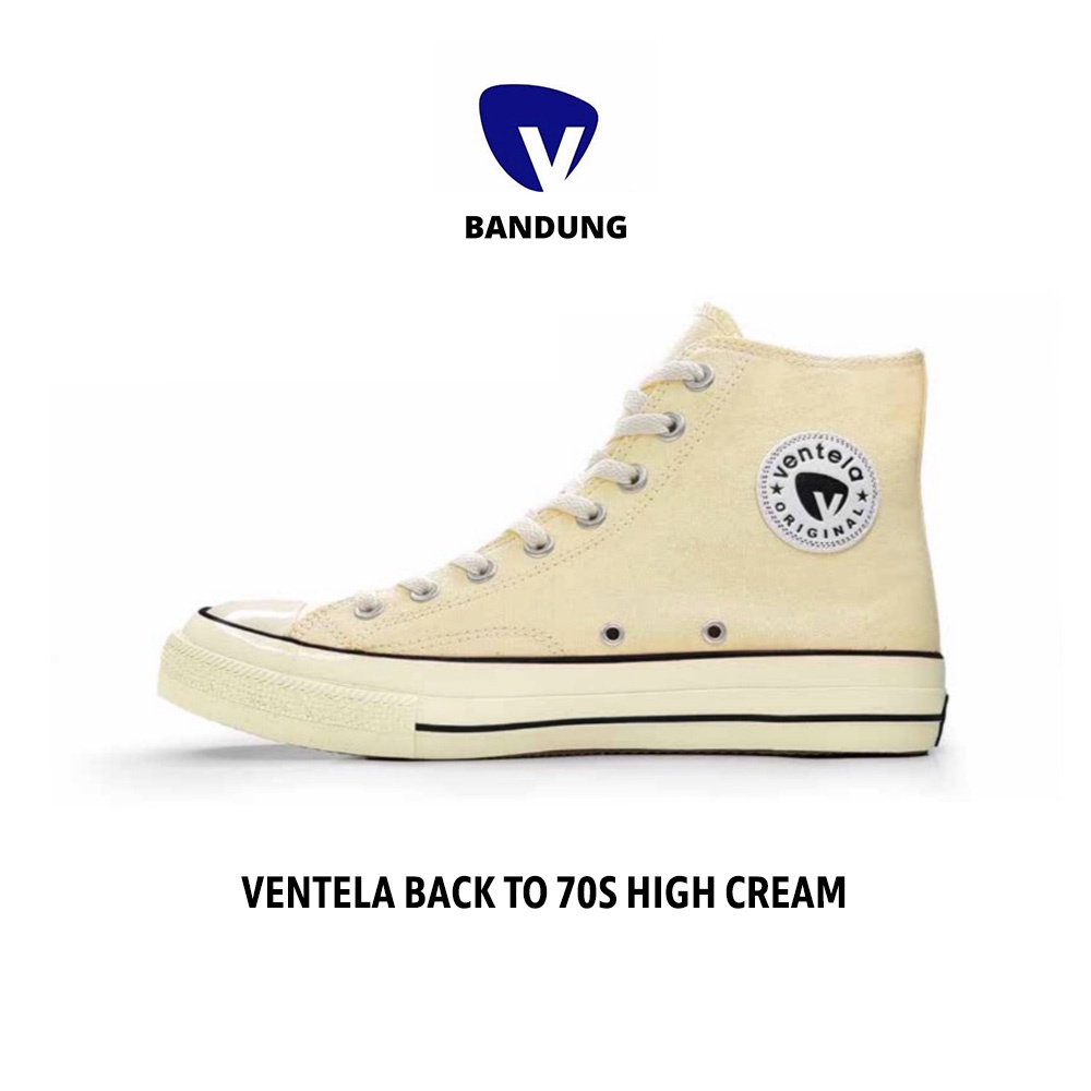 Jual SEPATU SNEAKERS VENTELA BTS HIGH CREAM ORIGINAL | Shopee Indonesia