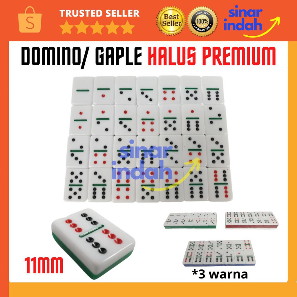 Jual Domino Batu Gaplek Gaple Dam Tipis Premium 11mm Import Kartu ...
