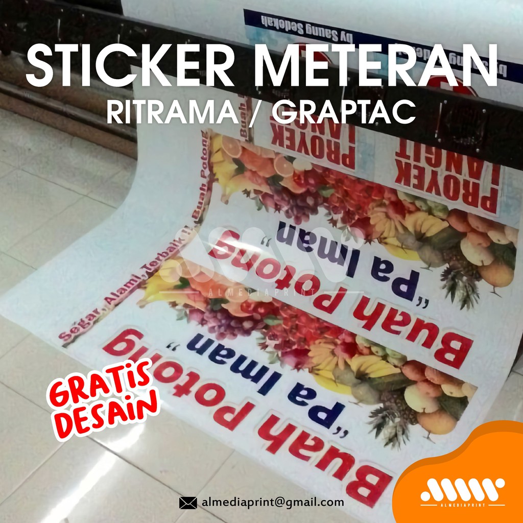 Jual Cetak Stiker Meteran ( GRATIS DESAIN ) | Shopee Indonesia