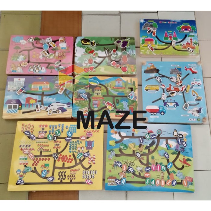 Jual Maze Permainan Edukatif Anak TK Papan Alur Labirin | Shopee Indonesia