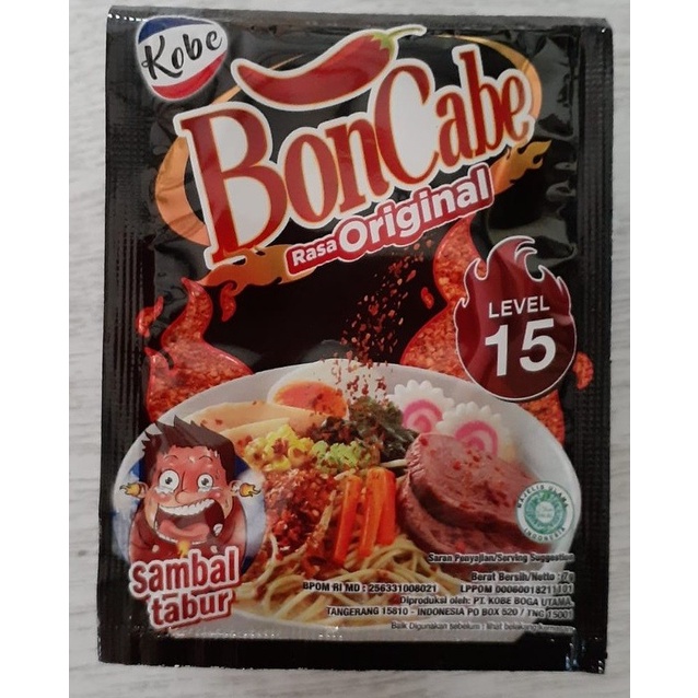 Jual KOBE BonCabe Rasa Original Sambal Tabur Level 15 [ 5.5 Gr] / 1 Pc ...