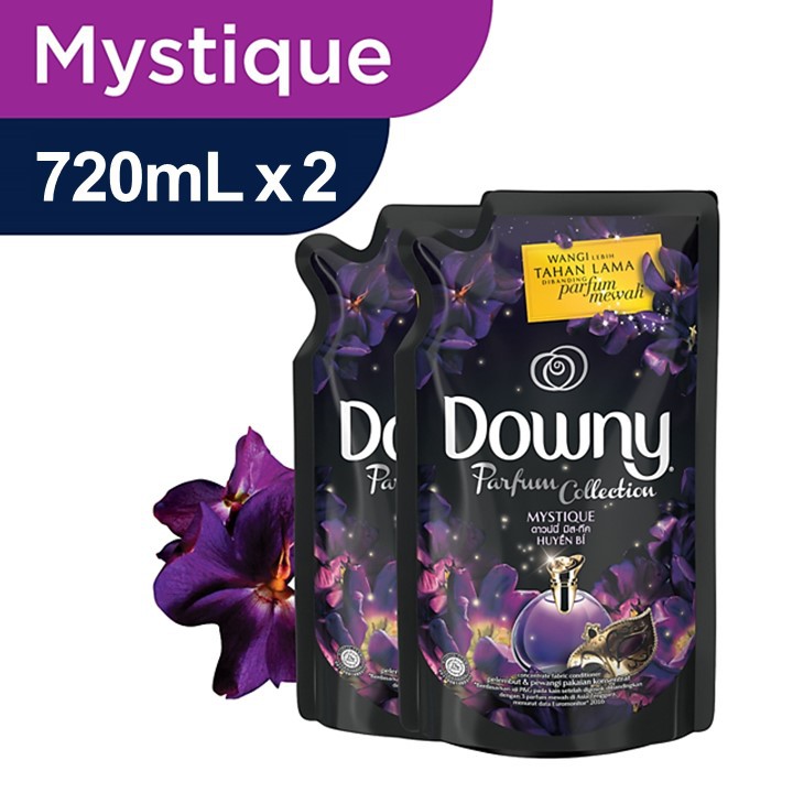 Jual Downy Pelembut Pakaian / Hitam Mystique Refill 720ml Paket Isi 2 ...