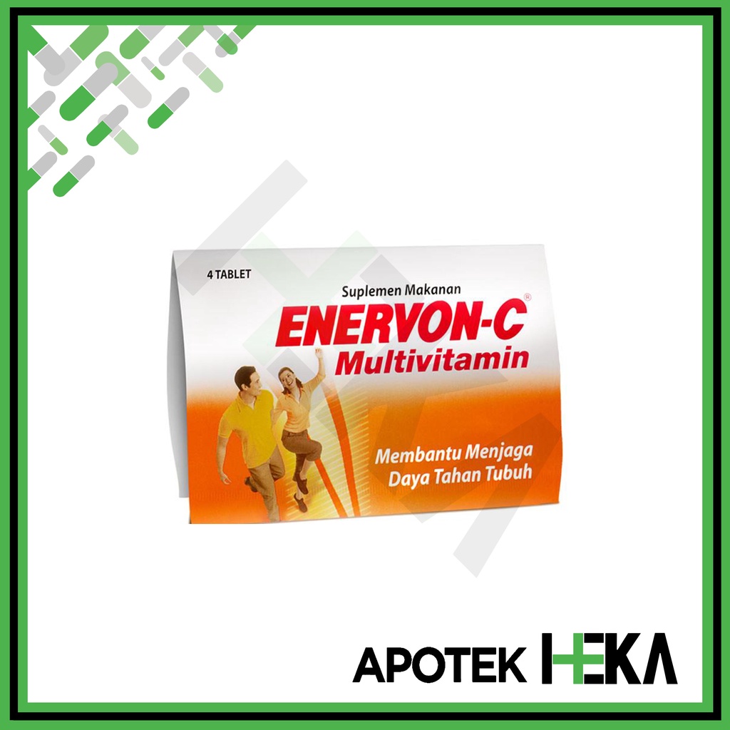 Jual Enervon-C Multivitamin Strip Isi 4 Tablet Suplemen Daya Tahan Imun ...