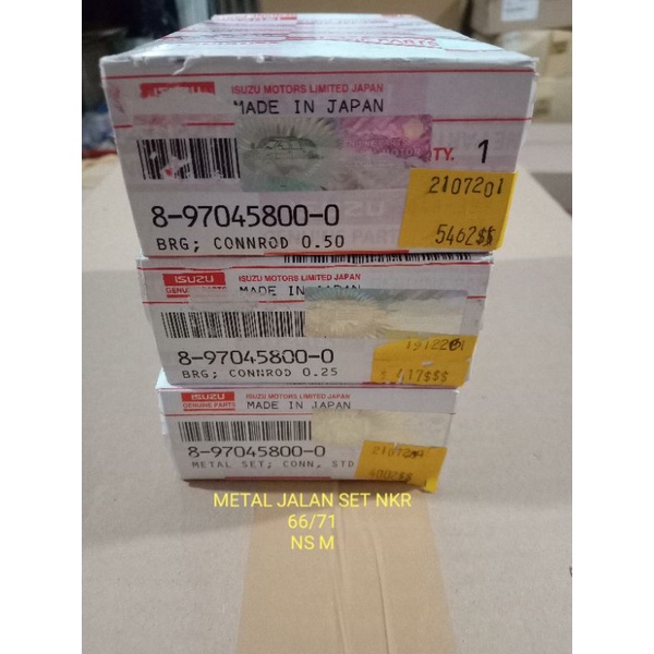 Jual METAL JALAN SET ( 0.STD/0.25/0.50 ) ISUZU ELF NKR 66/ 71 OEM ...