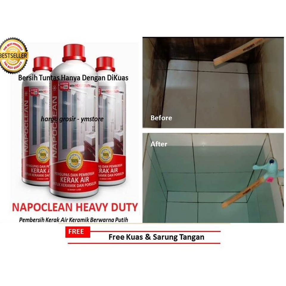 Jual Napoclean Pembersih Kerak Air, Noda Pada Keramik Kamar Mandi ...