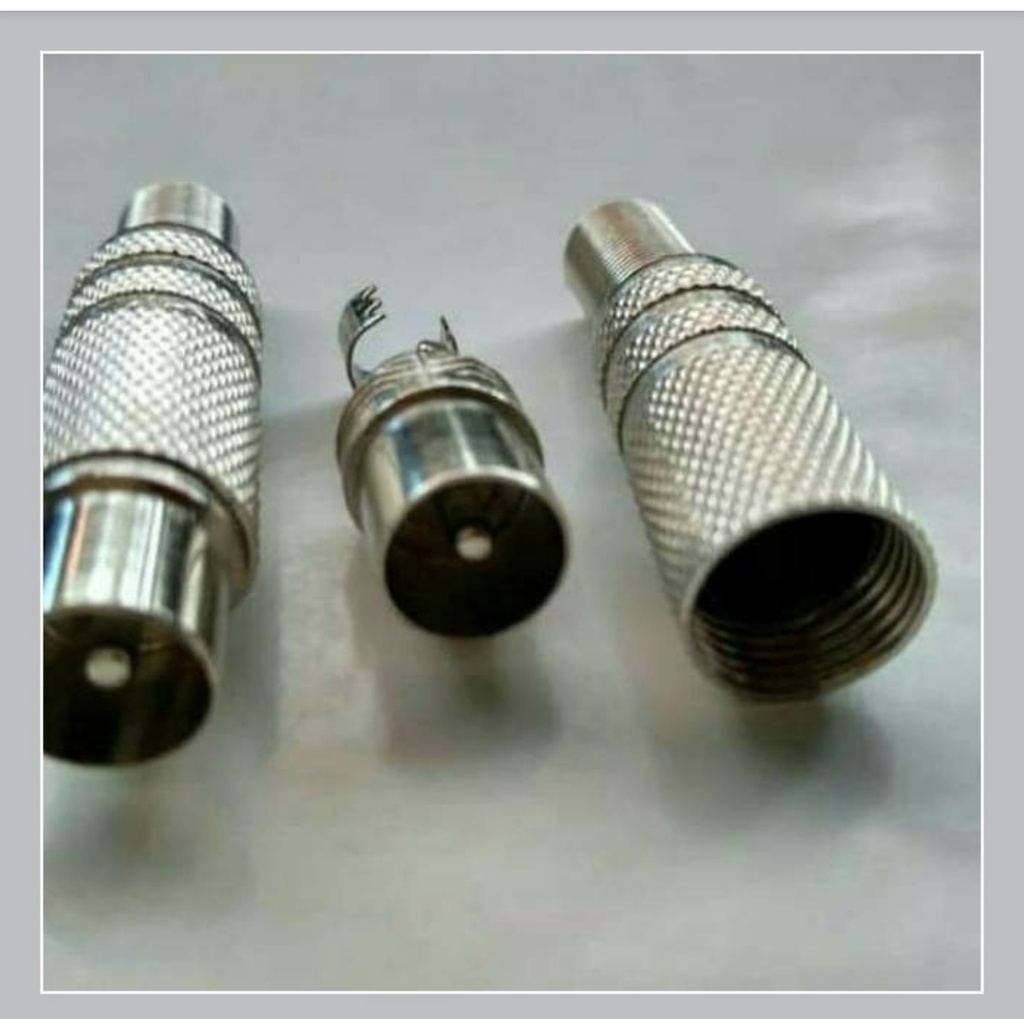 Jual Jack Colokan Konektor Antena TV Besi Male Cowok / Colokan Antena ...