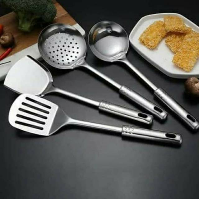 Jual Spatula stainles isi 4 spatula set | Shopee Indonesia