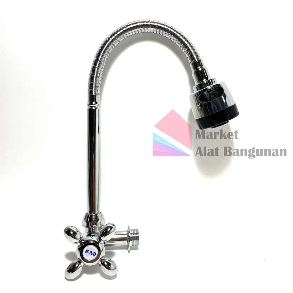 Jual Kran Angsa Cuci Piring Fleksibel STAINLESS Kepala Besar 2 Tipe ...