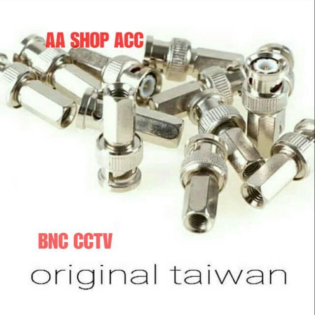 Jual Konektor Bnc Cctv RG6 Jack Conector Untuk Kabel Cctv Rg6 Original Taiwan | Shopee Indonesia