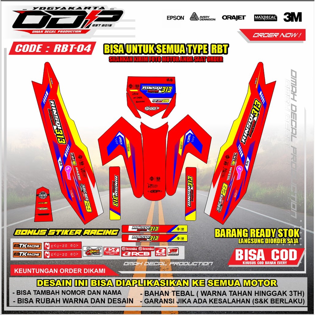 Jual DECAL RBT BODY JUPITER YAMAHA VEGA NEW FULL BODY DEKAL STICKER ...