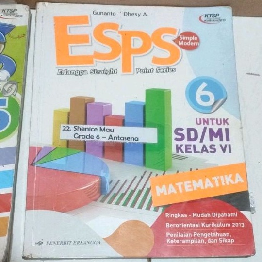 Jual Buku ESPS MATEMATIKA 6 penerbit erlangga Gunanto | Shopee Indonesia