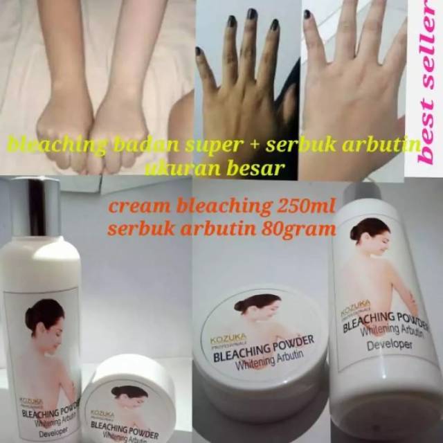 Jual D&D SHOP paket body bleaching powder kozuka/bleaching badan/body ...