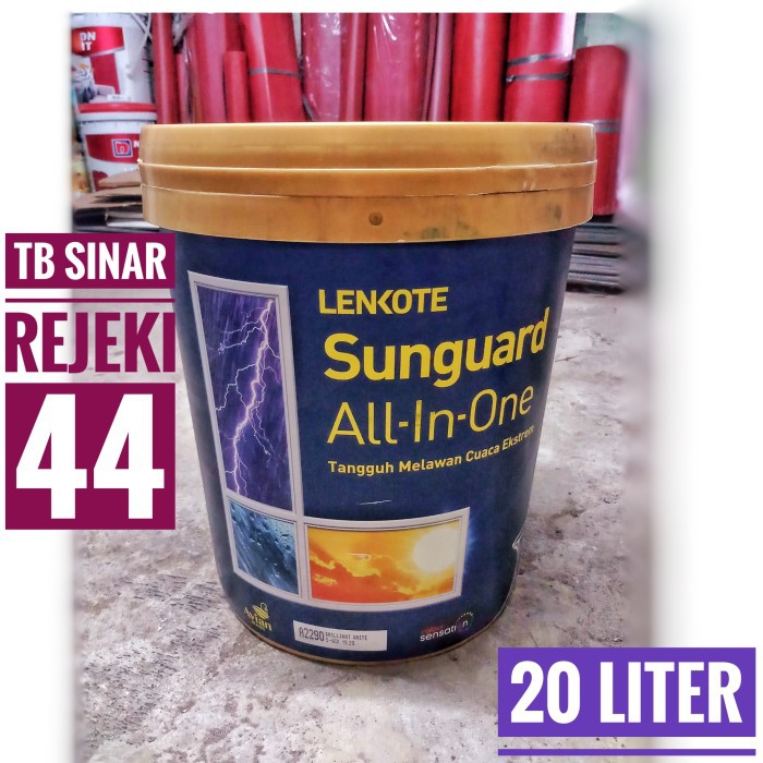 Jual LENKOTE SUNGUARD ALL IN ONE (20 LITER) CAT TEMBOK EXTERIOR SUPER ...