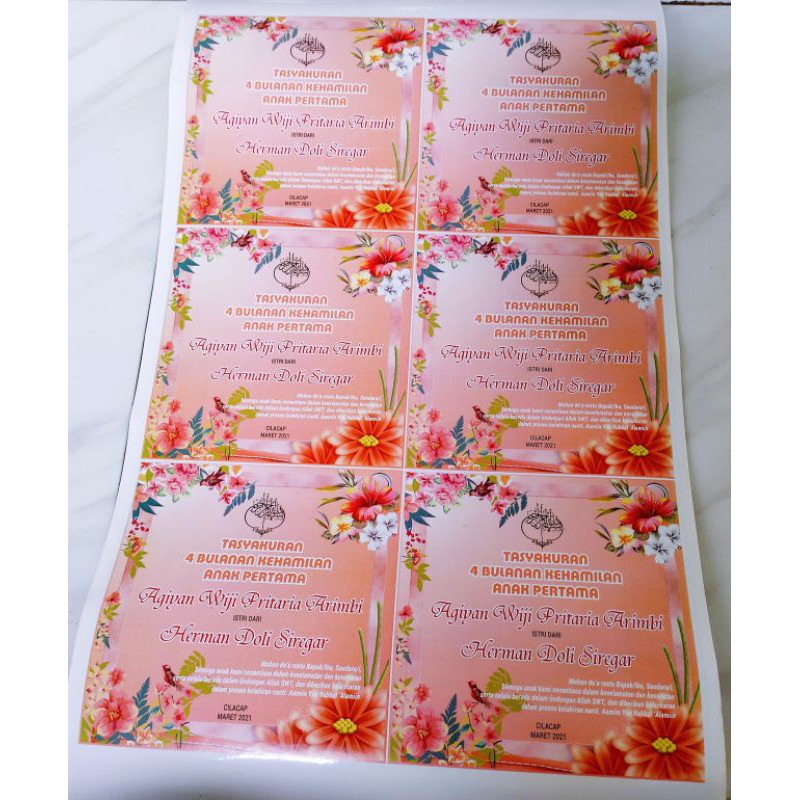 Jual Cetak Sticker bahan Chromo dan Vinyl A3+ | Shopee Indonesia