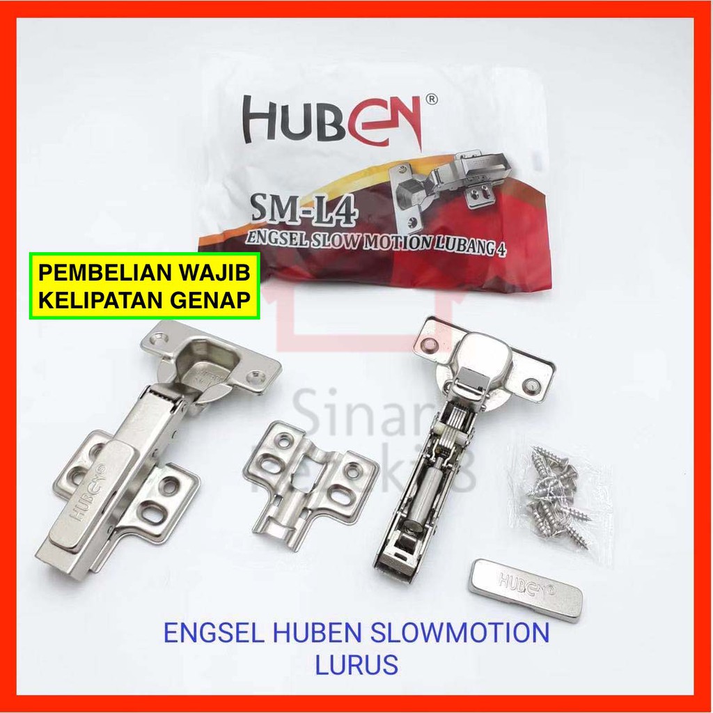 Jual Engsel Sendok Slow Motion HUBEN SM L4 Hidrolik Soft Lurus Bengkok ...