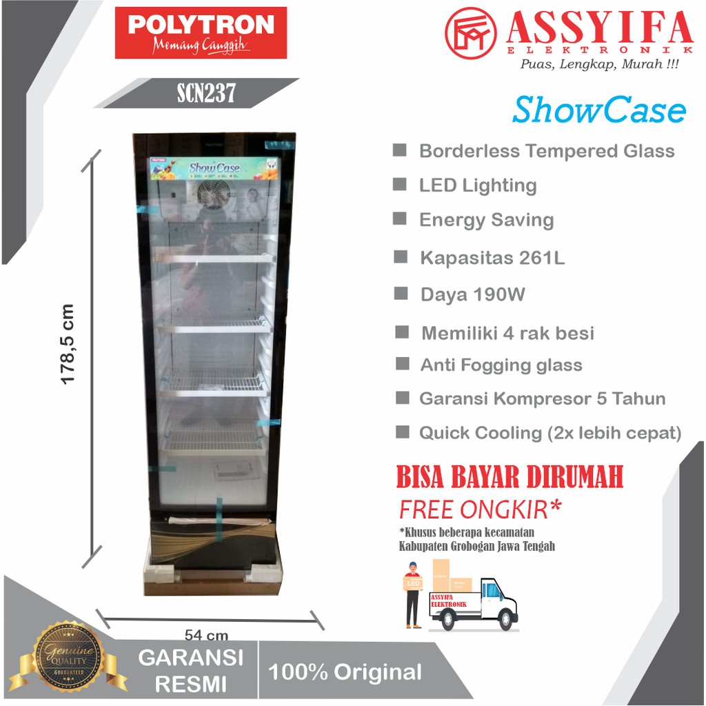 Jual SHOWCASE POLYTRON SCN237 BORDERLESS GLASS SERIES NEW GARANSI RESMI ...