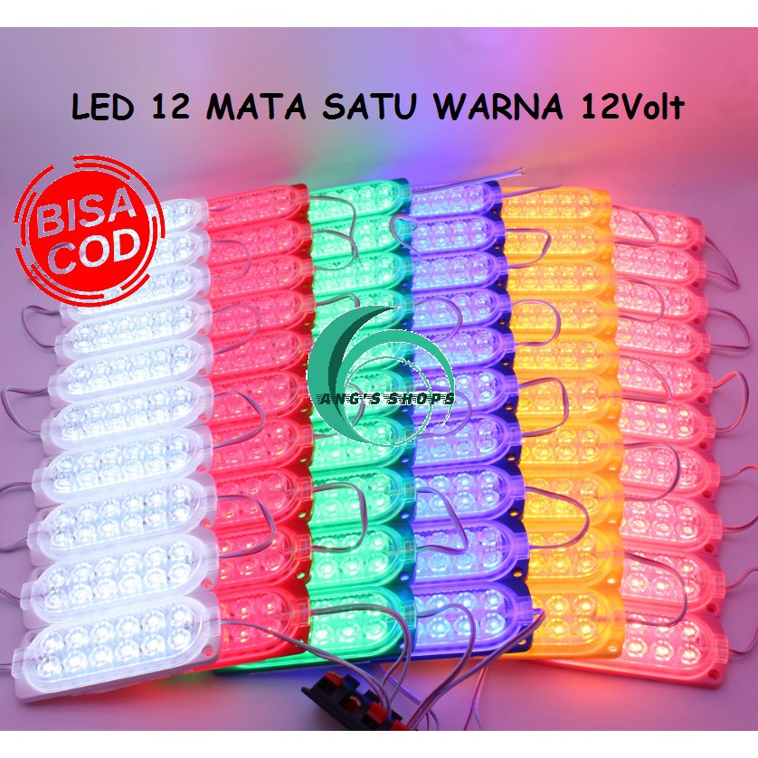 Jual LAMPU LED 12 mata warna warni 12V Mobil Motor Termurah | Shopee ...