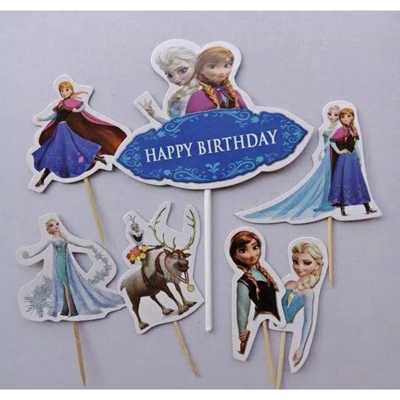 Jual Bunting flag frozen - topper frozen - piring frozen - mahkota ...