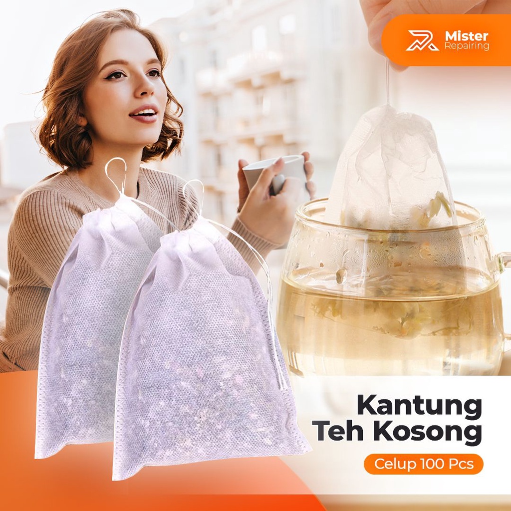 Jual Kantong Teh Herbal Celup 100 Pcs Paper Bag Tea Filter Kertas Teh ...